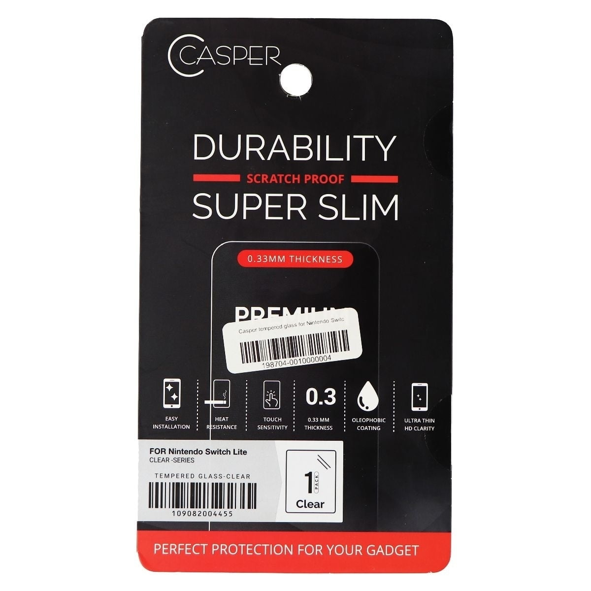 Casper Premium Tempered Glass Screen Protector for Nintendo Switch Lite ...