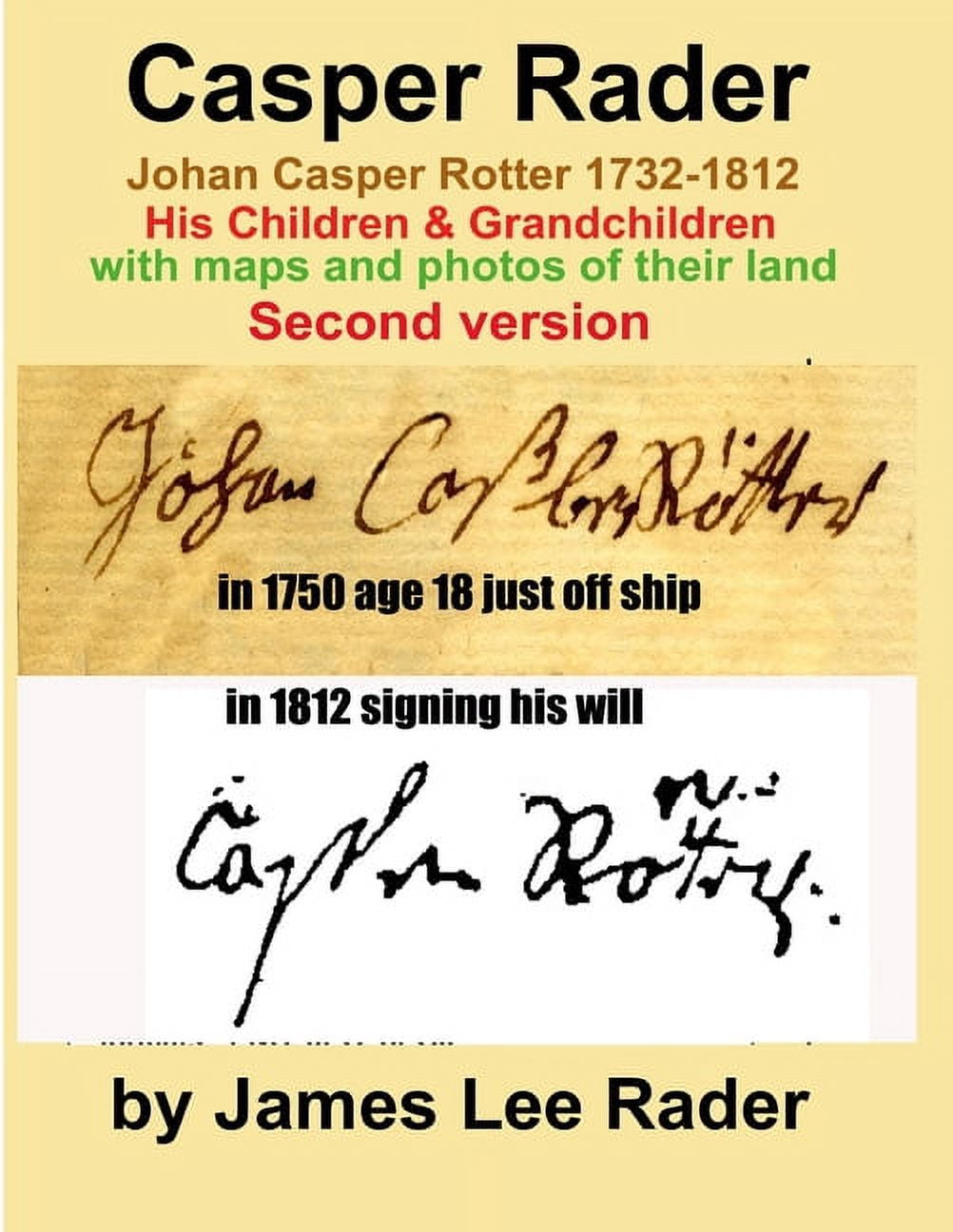 Casper Rader 1732-1812 Wythe County, Virginia - Walmart.com