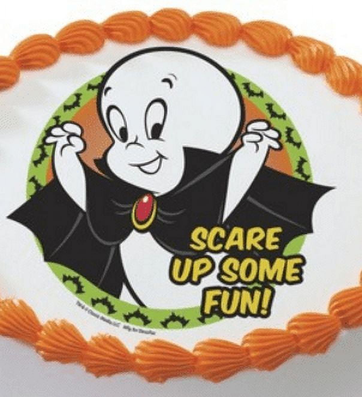 Casper Scare Up the Fun Edible Extra Large 8 x 10 Cake Decoration ...