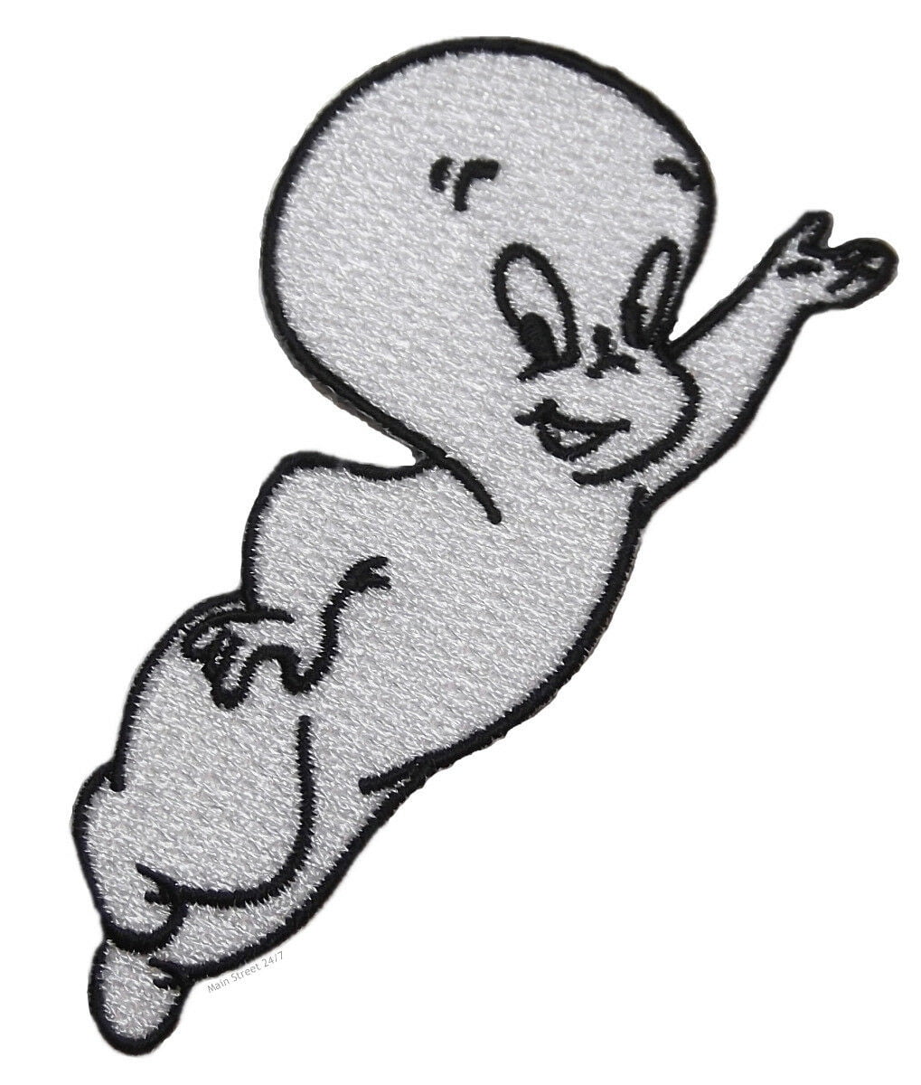 Casper The Friendly Ghost Flying Figure 3" Wide Embroidered Patch ...