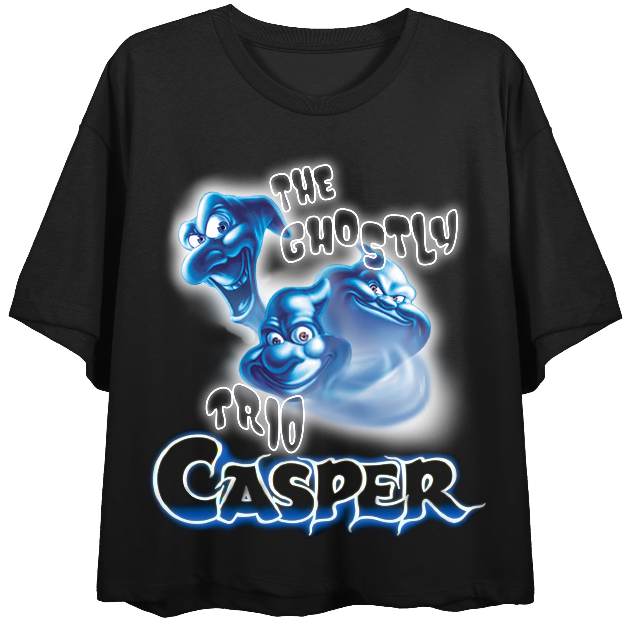 Casper The Friendly Ghost Ghostly Trio Women’s Black Cropped Tee-XL ...