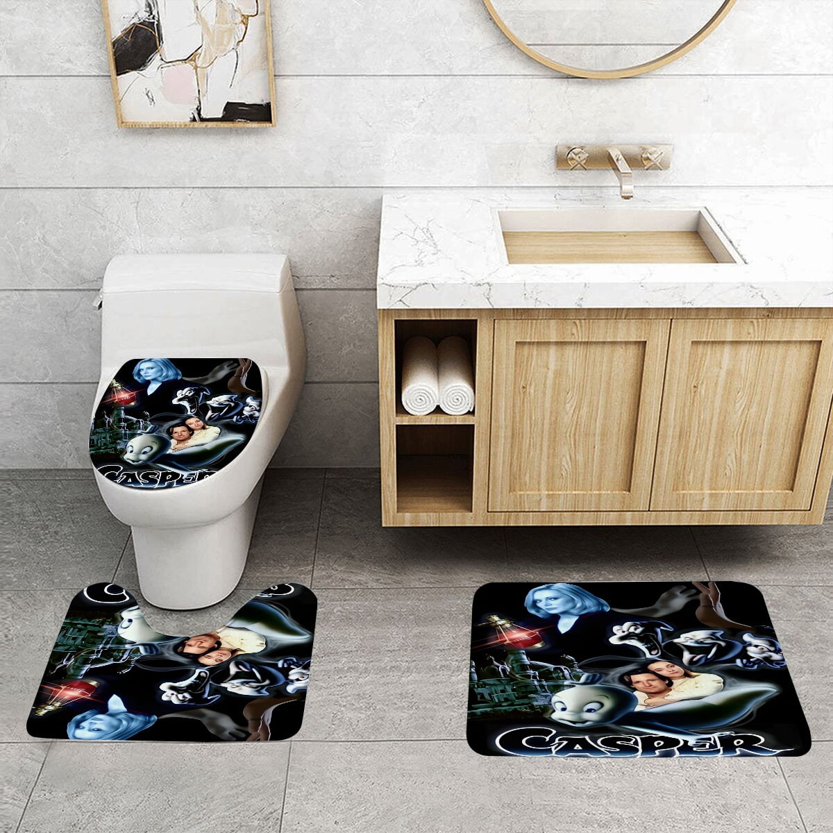 Casper floor mat and toilet set is durable,and adds a nostalgic touch ...