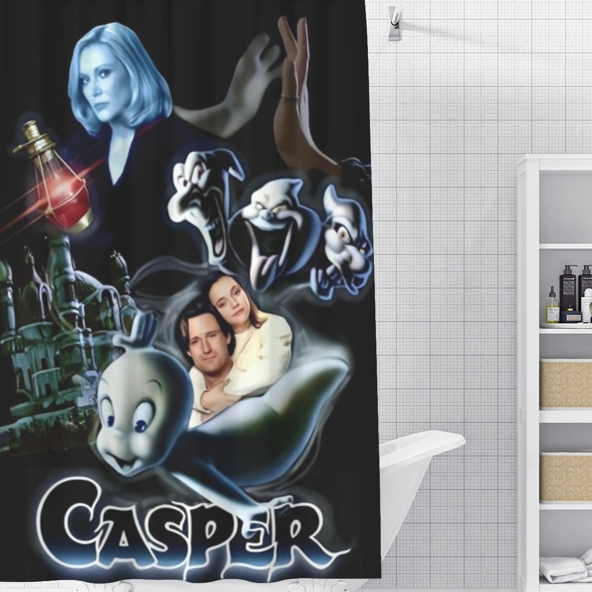 Casper shower curtain features an iconic print,51" x 71"（130*180cm ...