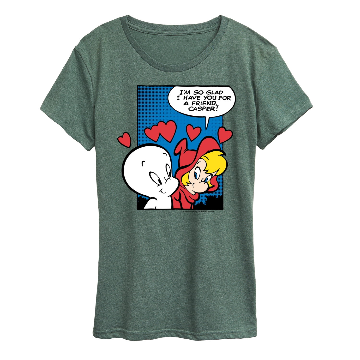 Casper the Friendly Ghost - Casper Wendy Comic Panel - Women's Short ...