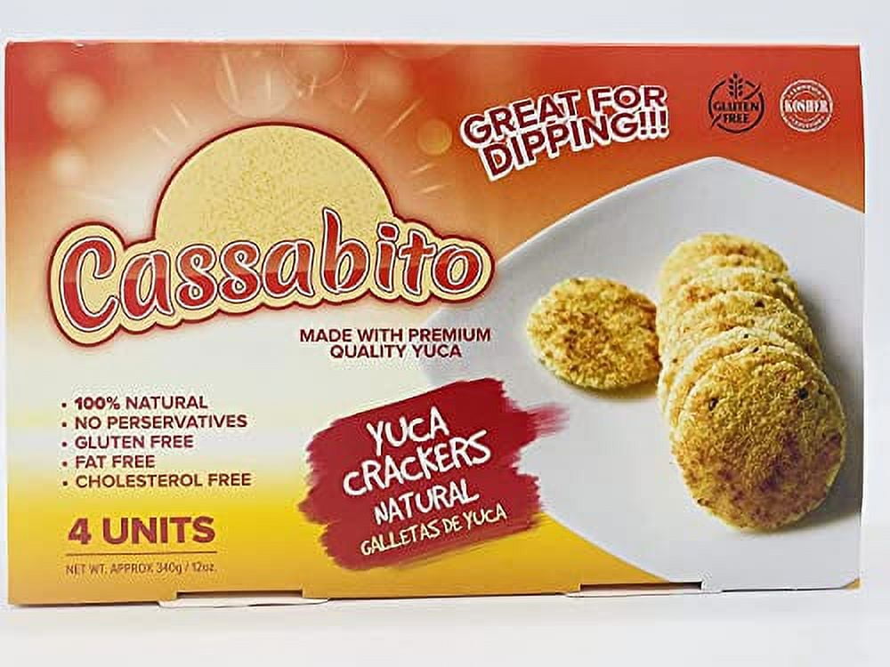 Cassabito Casabe Crackers Natural Flavor – 4 pack 85gr each Cassava ...
