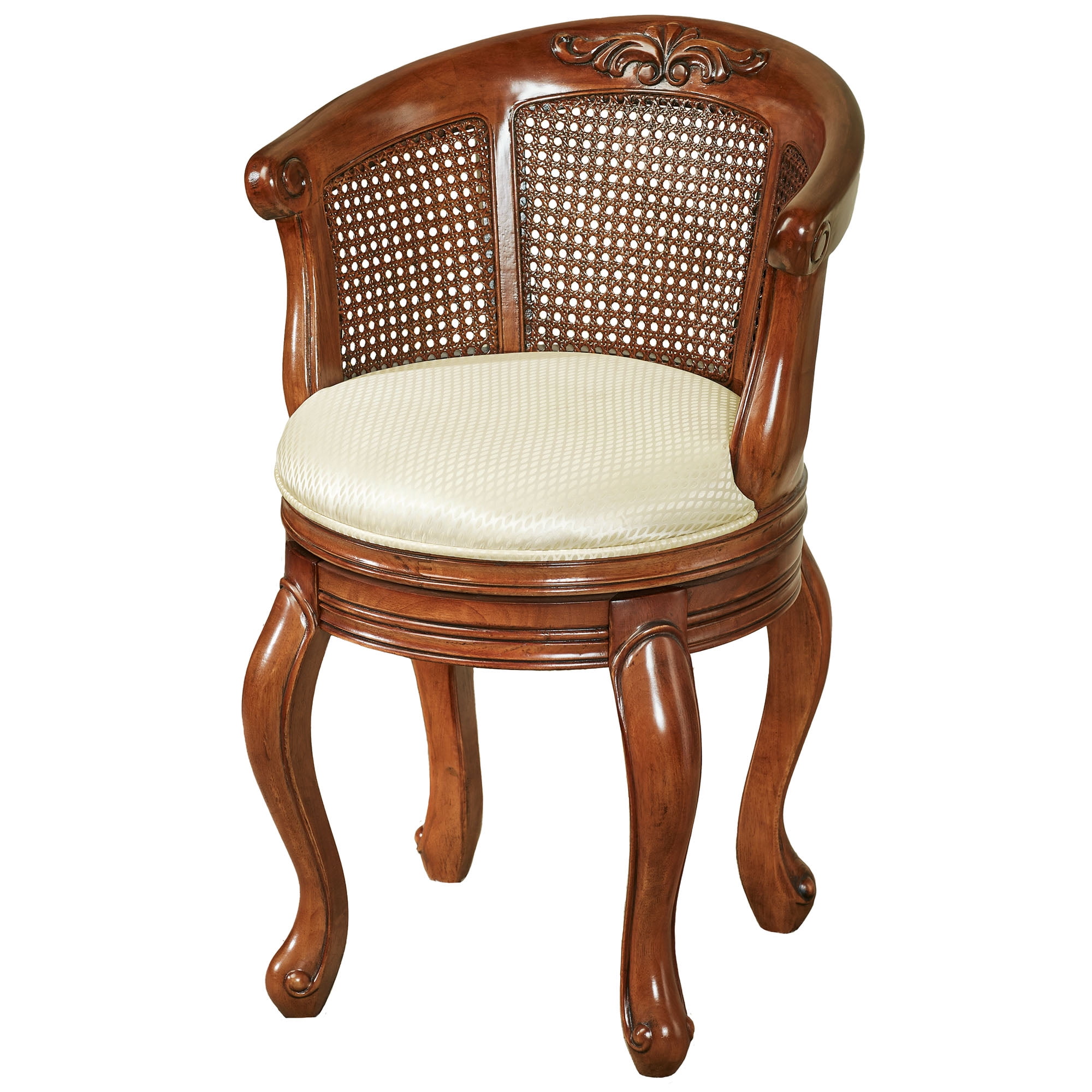 Cassandra Vanity Chair Natural Cherry 21” x 24” x 33” - Walmart.com