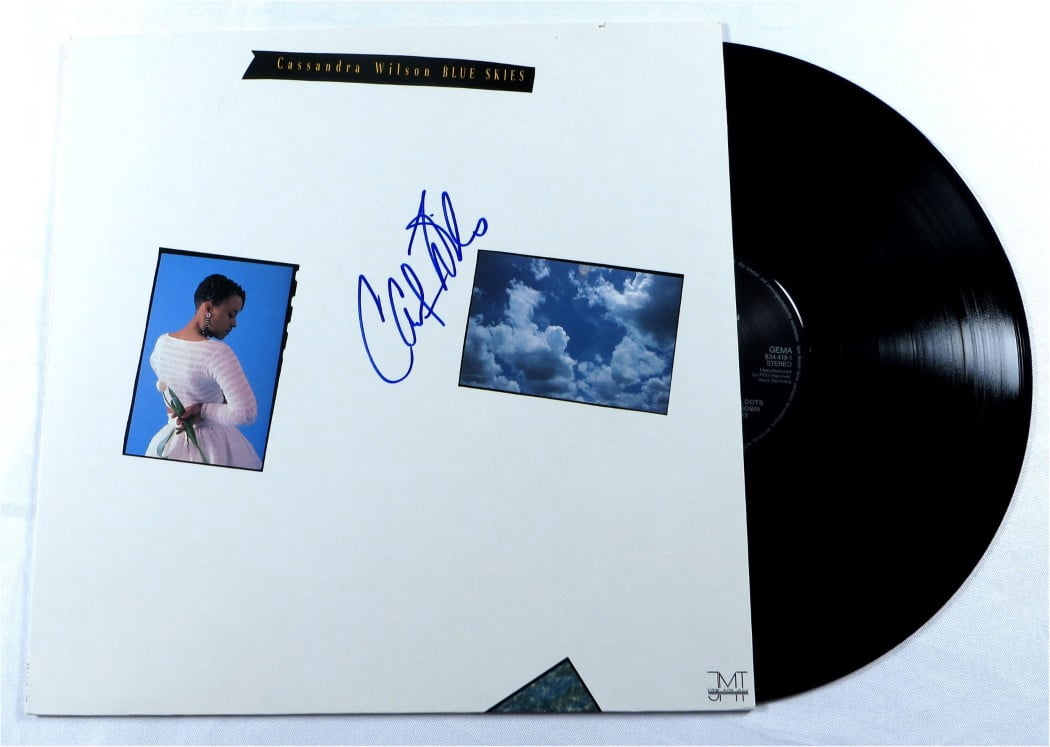 Cassandra Wilson Signed Autographed Record Album Cover Blue Skies JSA ...