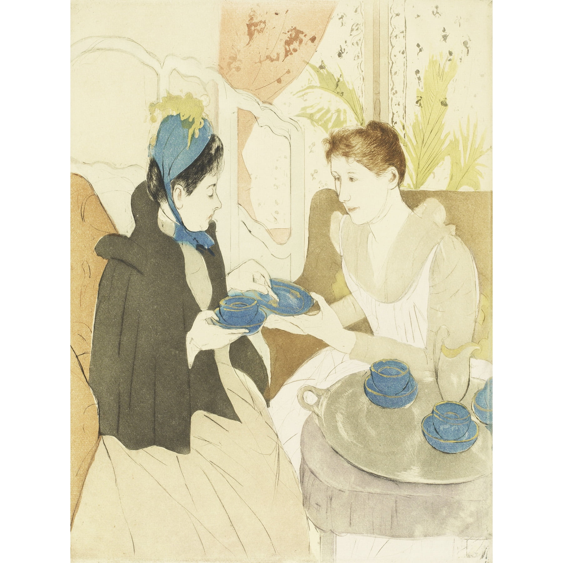 Cassatt Afternoon Tea Painting Extra Large XL Wall Art Poster Print ...