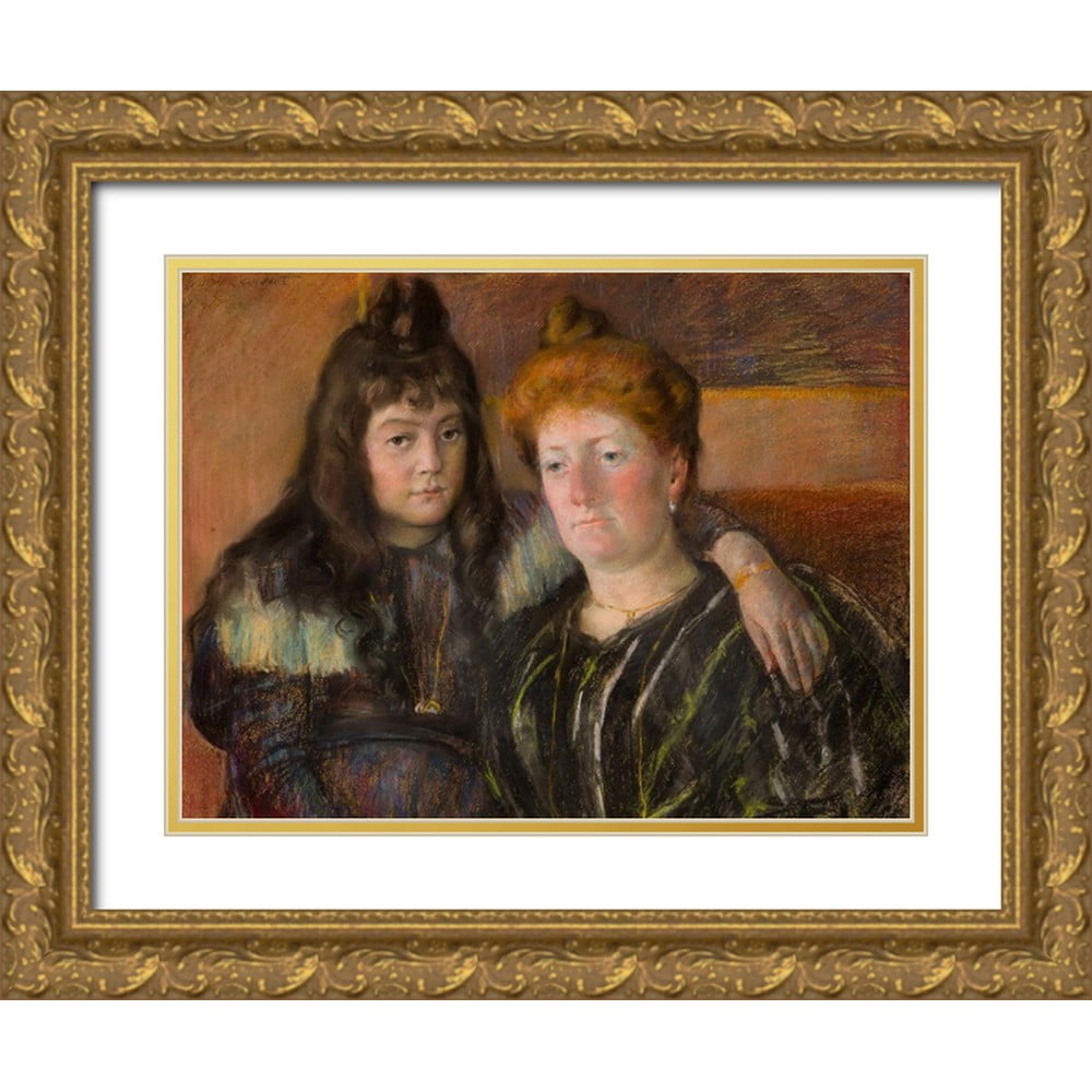 Cassatt Mary 14x12 Gold Ornate Wood Framed With Double Matting Museum