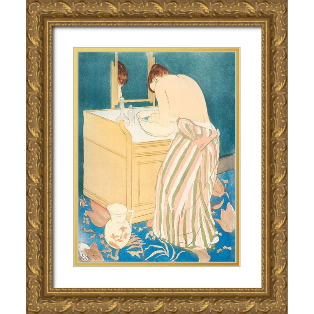 Cassatt Mary 15x18 Gold Ornate Wood Framed With Double Matting Museum