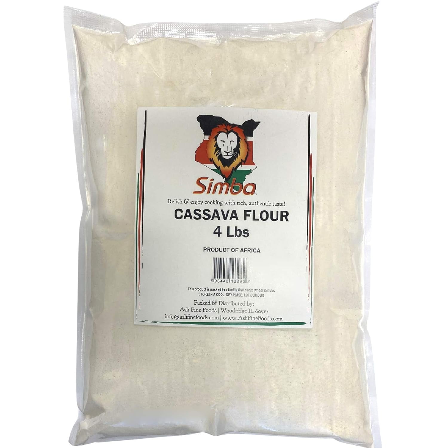 Cassava Flour, 4 Pounds - Grain-Free, Gluten-Free, Paleo Baking Flour ...