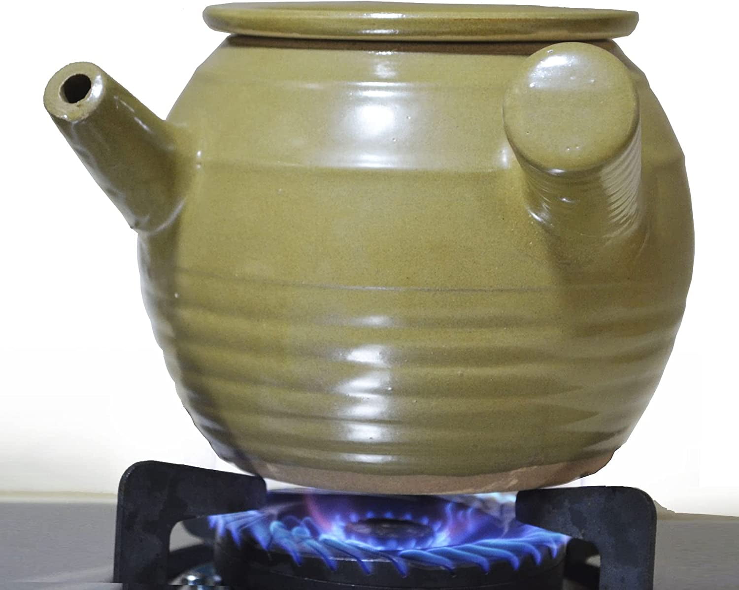Casserole Clay Pot Ceramic Glazed Larger Jar Heat-resistant Fire Stove ...