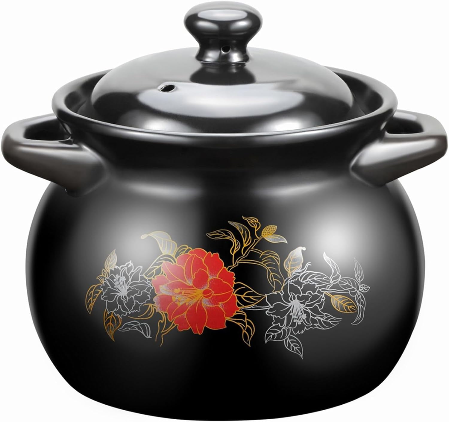 Casserole Dish Clay Pot with Lid, Chinese Ceramic Stockpot Stewpot ...