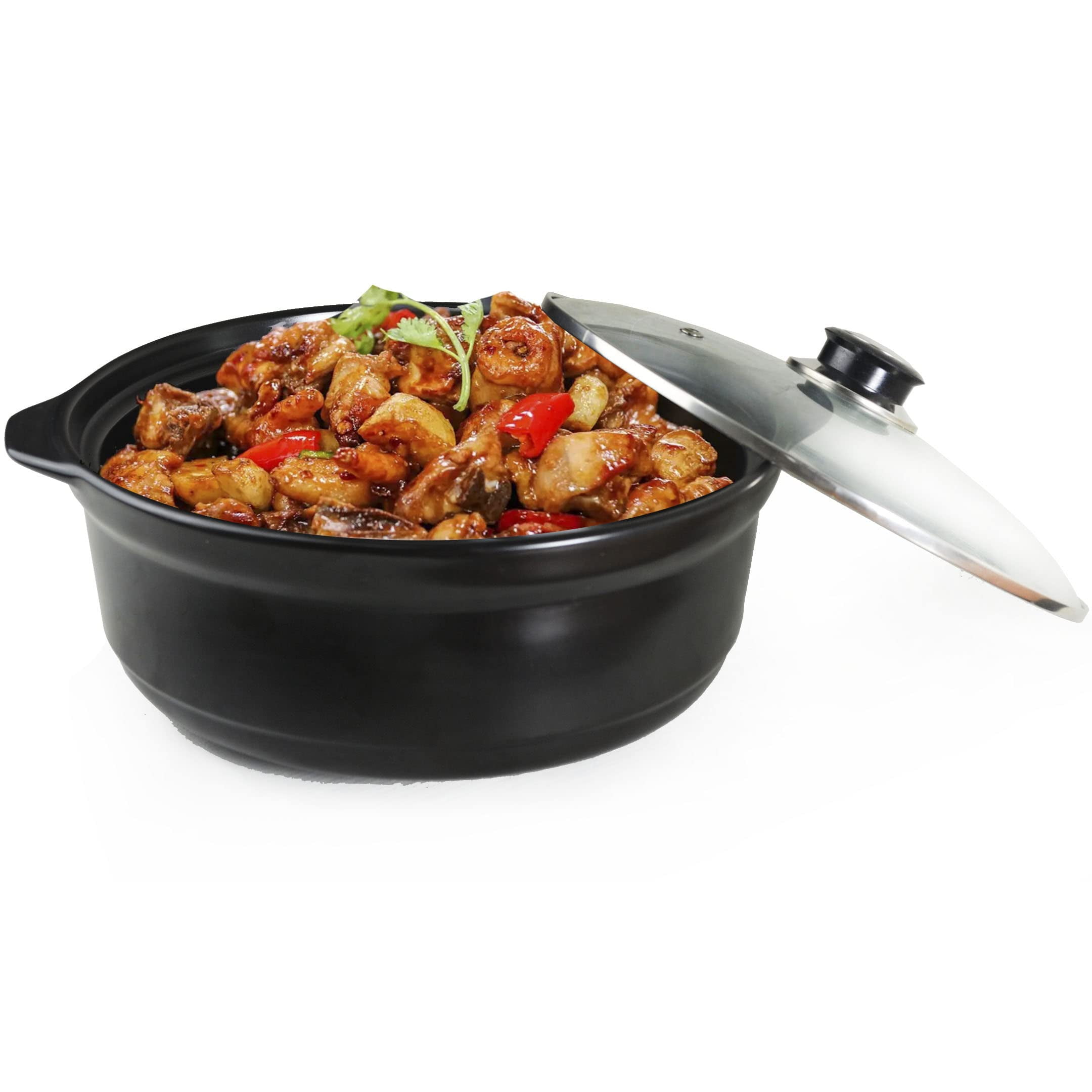 Casserole Dish with Lid 3 Quart Large Deep Ceramic Casserole Dish Glass ...