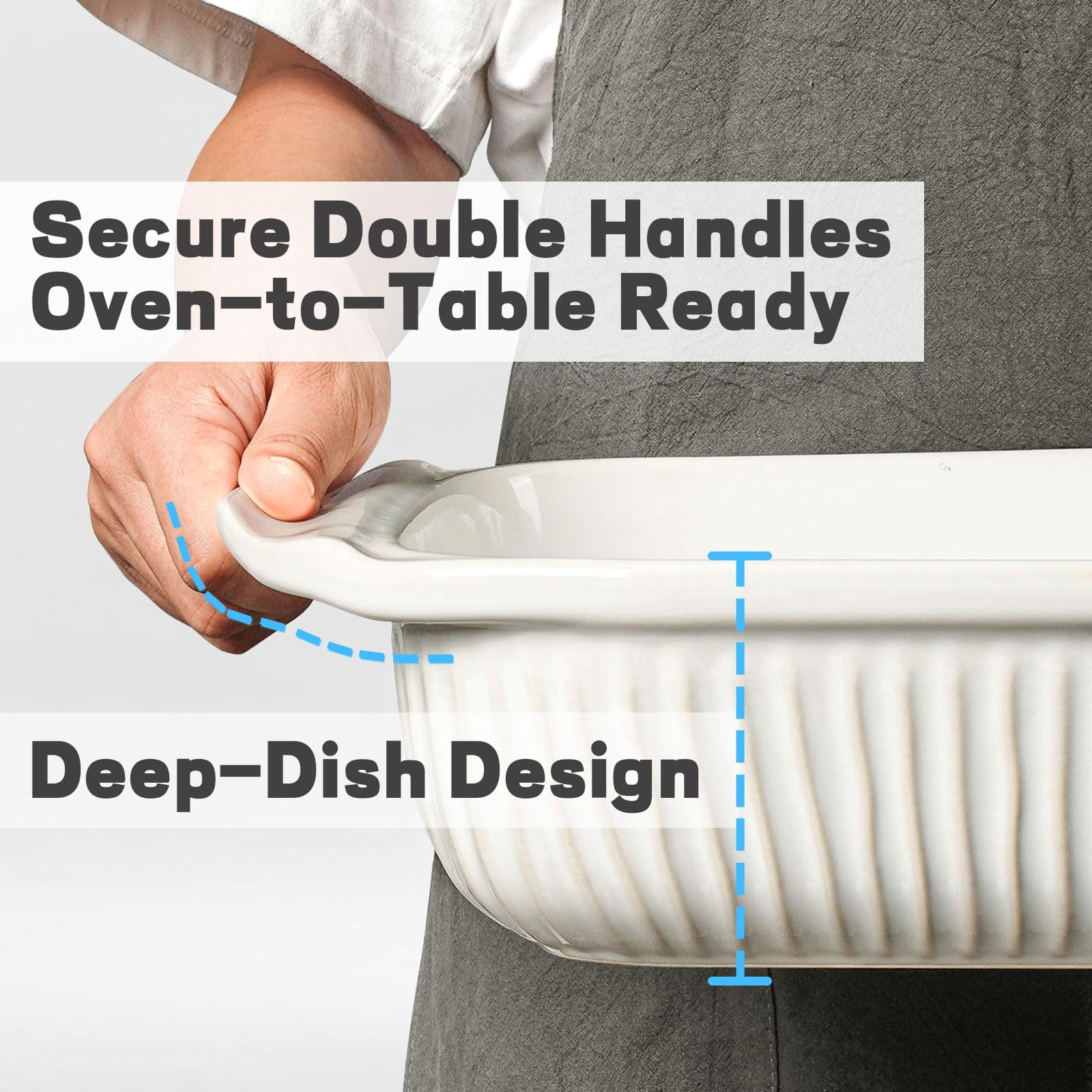 Casserole Dishes For Oven Ceramic Baking Dish Large Lasagna Pan With ...