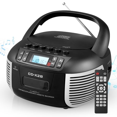Panaso RX-D55 Boombox, 280W MP3 CD Player, AM-FM Radio, Cassette ...