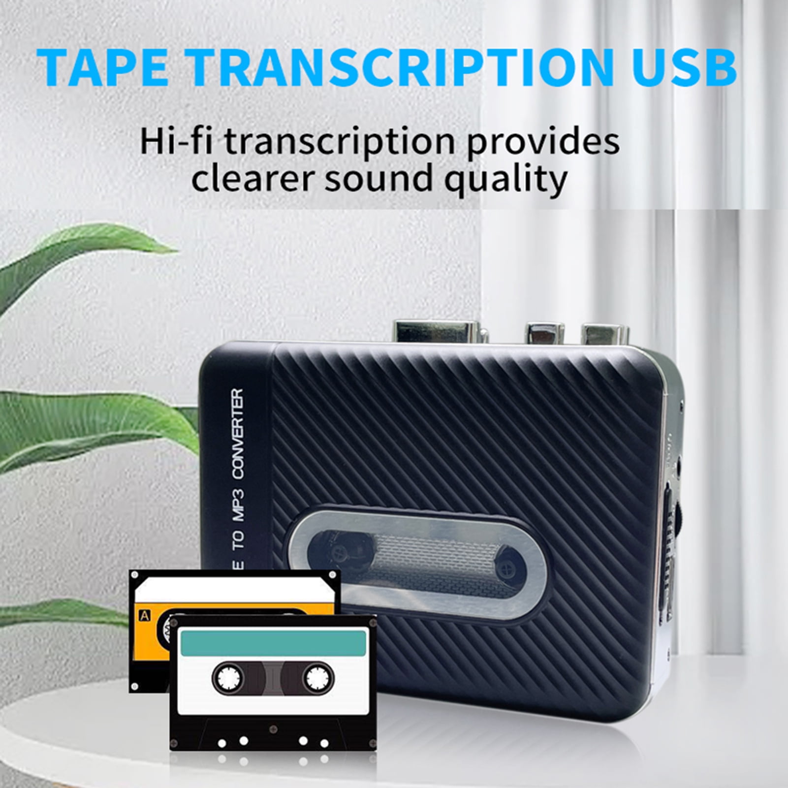 Cassette Player Cassette To MP3 Converter Portable Tape Player Captures ...