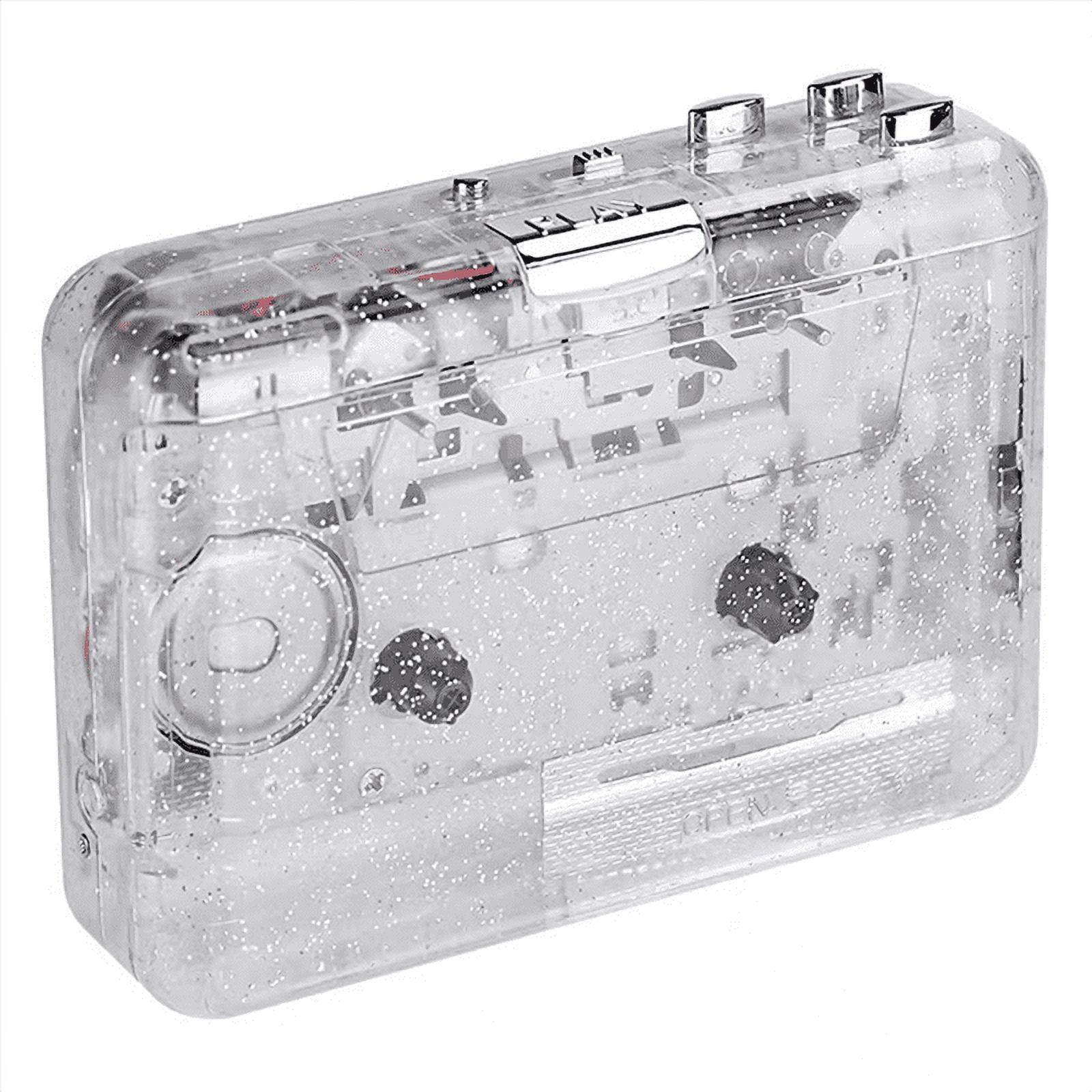 Cassette Player Full Transparent Shell Cassette to MP3 Format Tape Player Plug and Play Audio ...