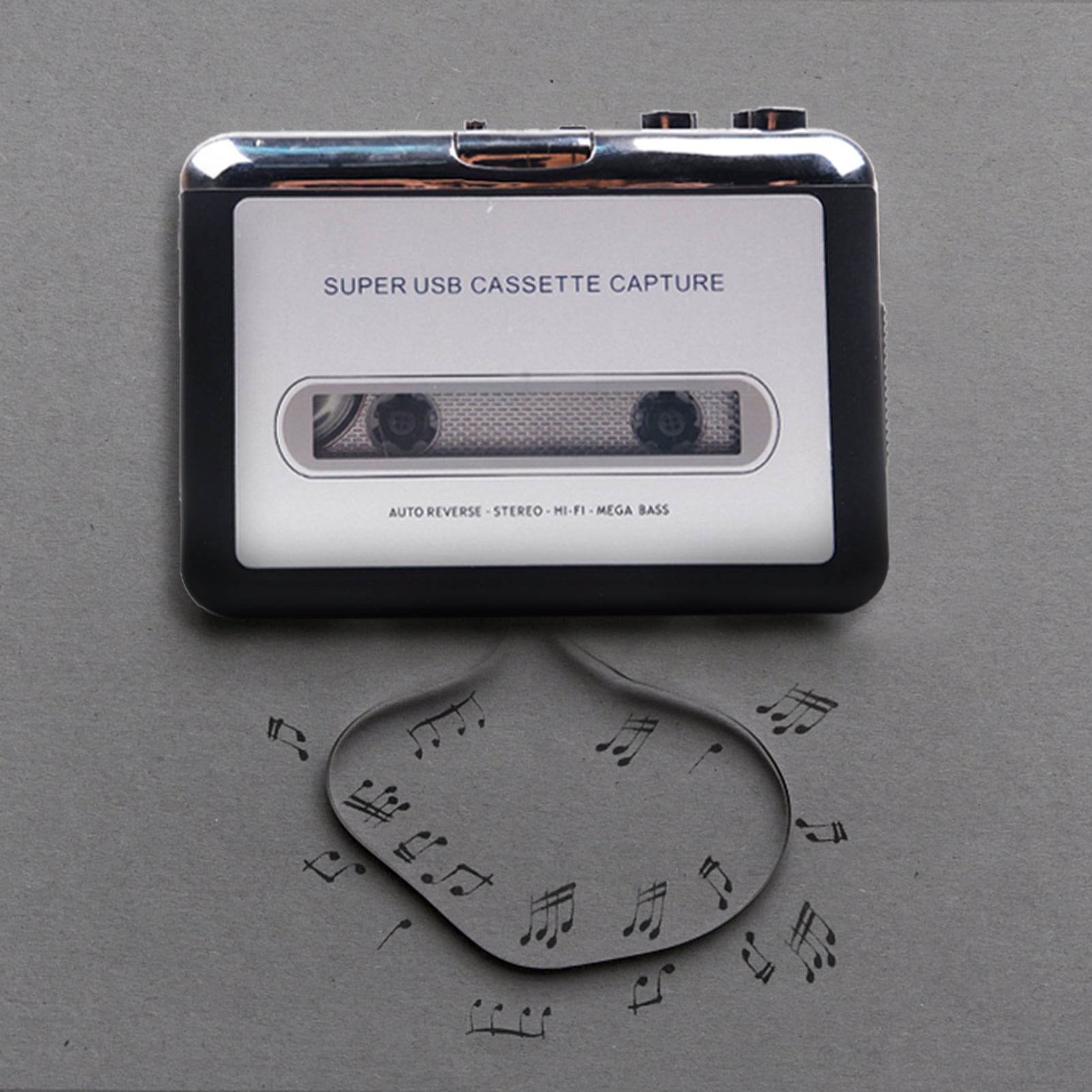 Cassette Recorder, Portable USB Cassette Tape Converter Capture Audio ...