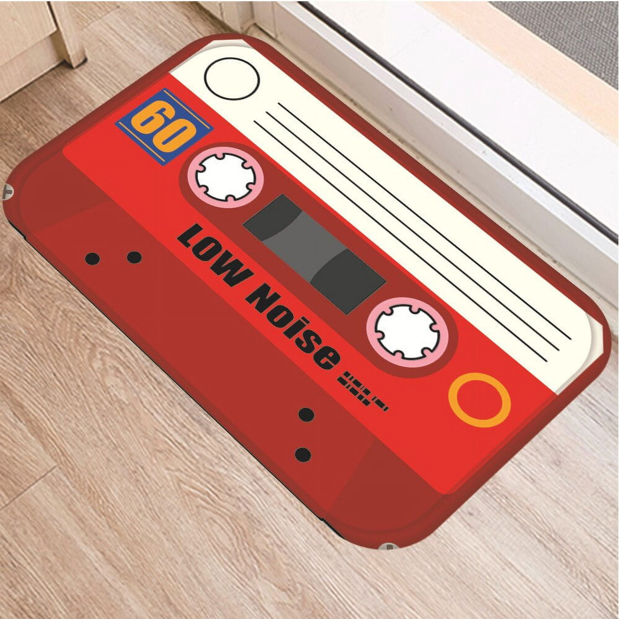 Cassette Tape Mats Anti Slip Floor Carpet Tape Pattern Print Doormat ...