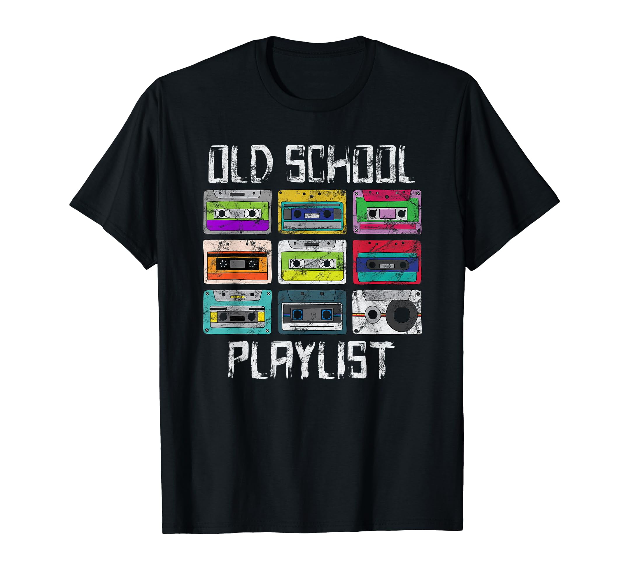 Cassette Tape Music Black T-Shirt Retro 80s Old School Playlist Black T-Shirt - Walmart.com