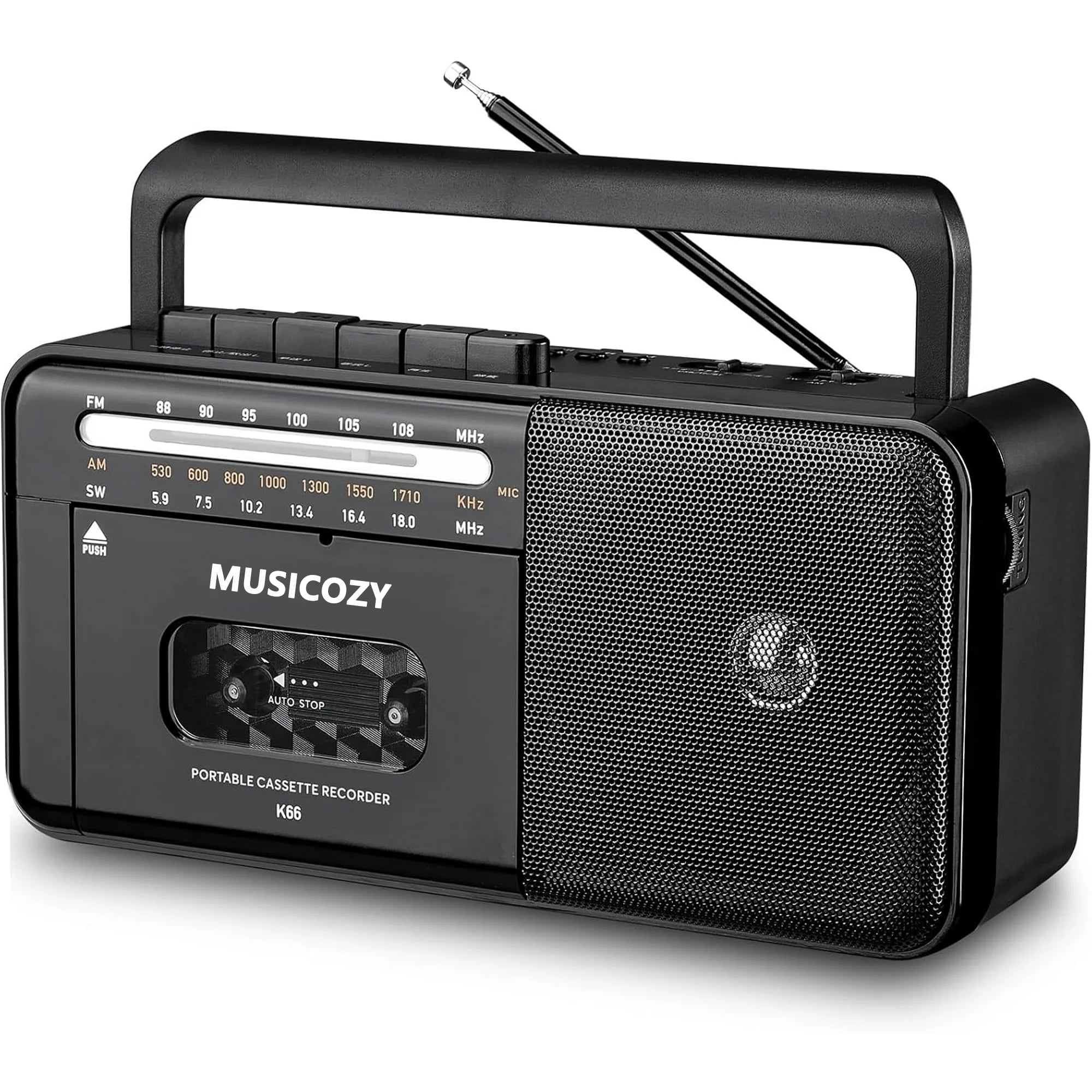 Cassette Tape Player Bluetooth Boombox, Cassette Player AM/FM/SW Radio ...