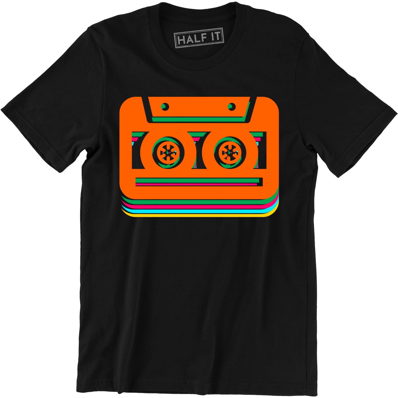 Cassette Tape Radio DJ Vintage Studs Men Retro 80s 90s Classic T-Shirt ...