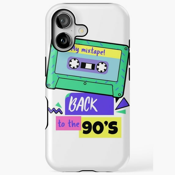Cassette Tape Retro Back to the 90s Nostalgia Tough iPhone Case with ...