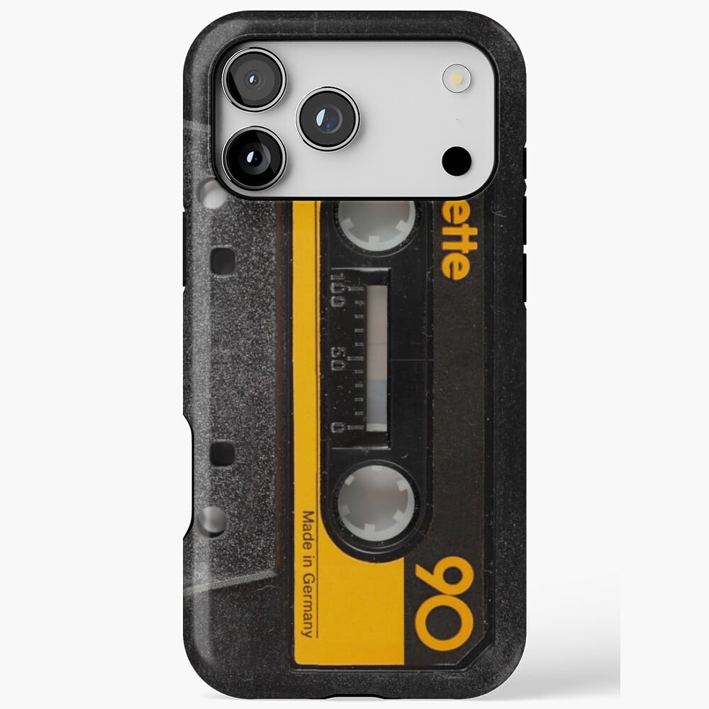 Cassette Yellow Retro 80s 90s Music Vintage Tape Case for iPhone 11 12 ...