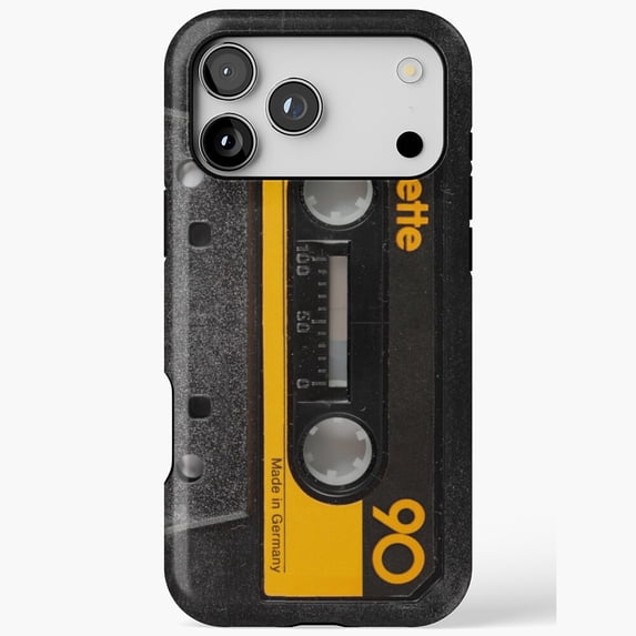 Cassette Yellow Retro 80s 90s Music Vintage Tape Case for iPhone 11 12 ...