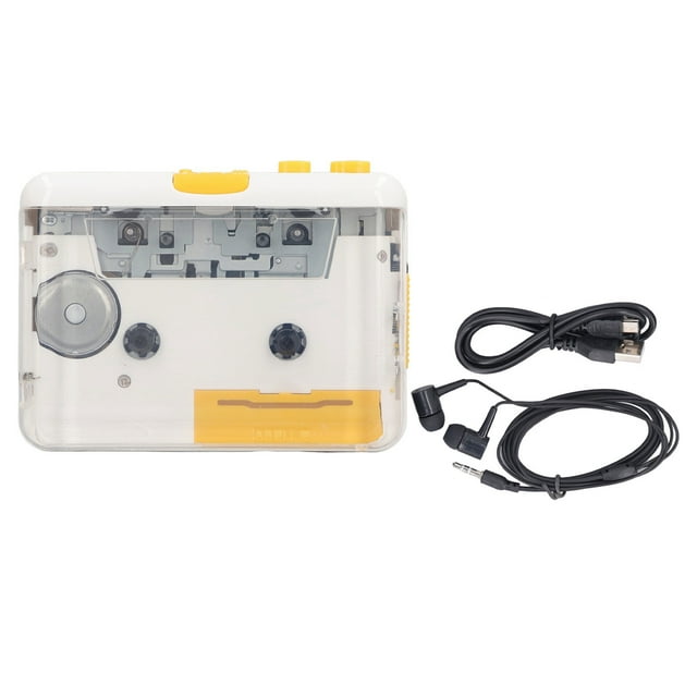 Cassette to MP3 Converter Battery USB Powered Portable Cassette Player ...