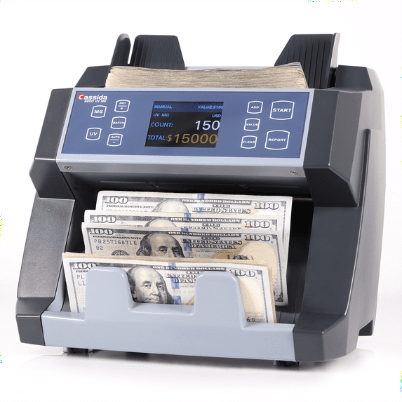 Cassida 6600 UV/MG Business Grade Currency Counter Machine, High-Speed Bill Counter and Cash ...