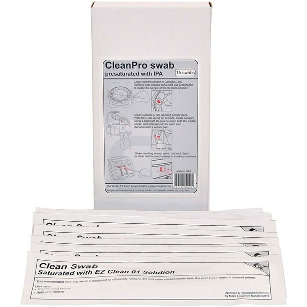 Cassida CleanPro Swab for Currency and Coin Counters (CleanPro Swab ...