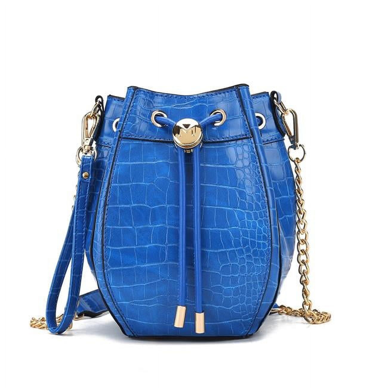 Cassidy Crocodile Embossed Vegan Leather Womens Hobo Bucket Bag ...