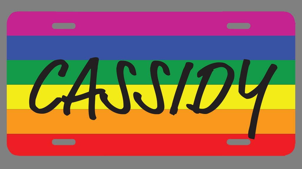 Cassidy Name Pride Flag Style License Plate Tag Vanity Novelty Metal ...