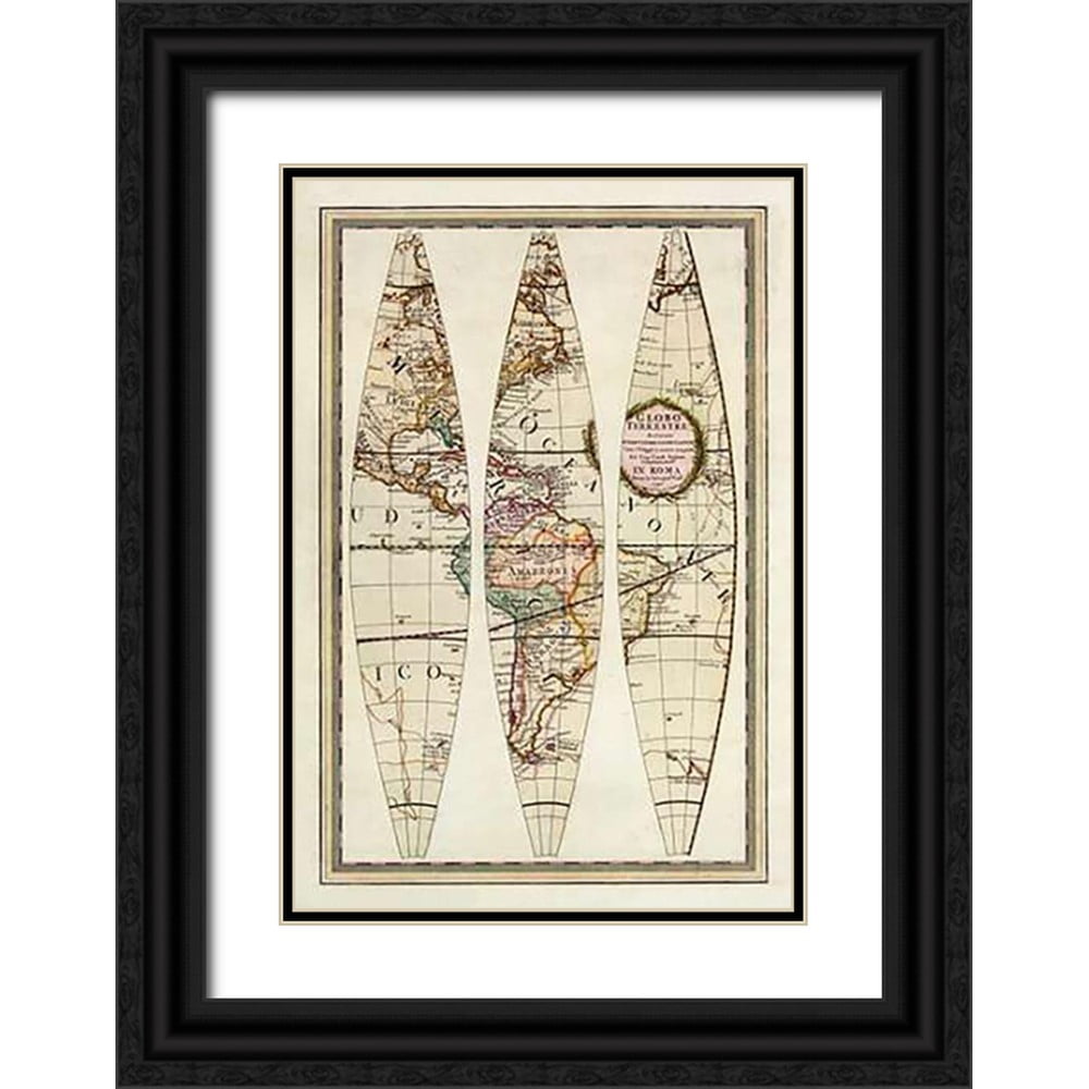 Cassini, Giovanni Maria 23x32 Black Ornate Wood Framed with Double ...