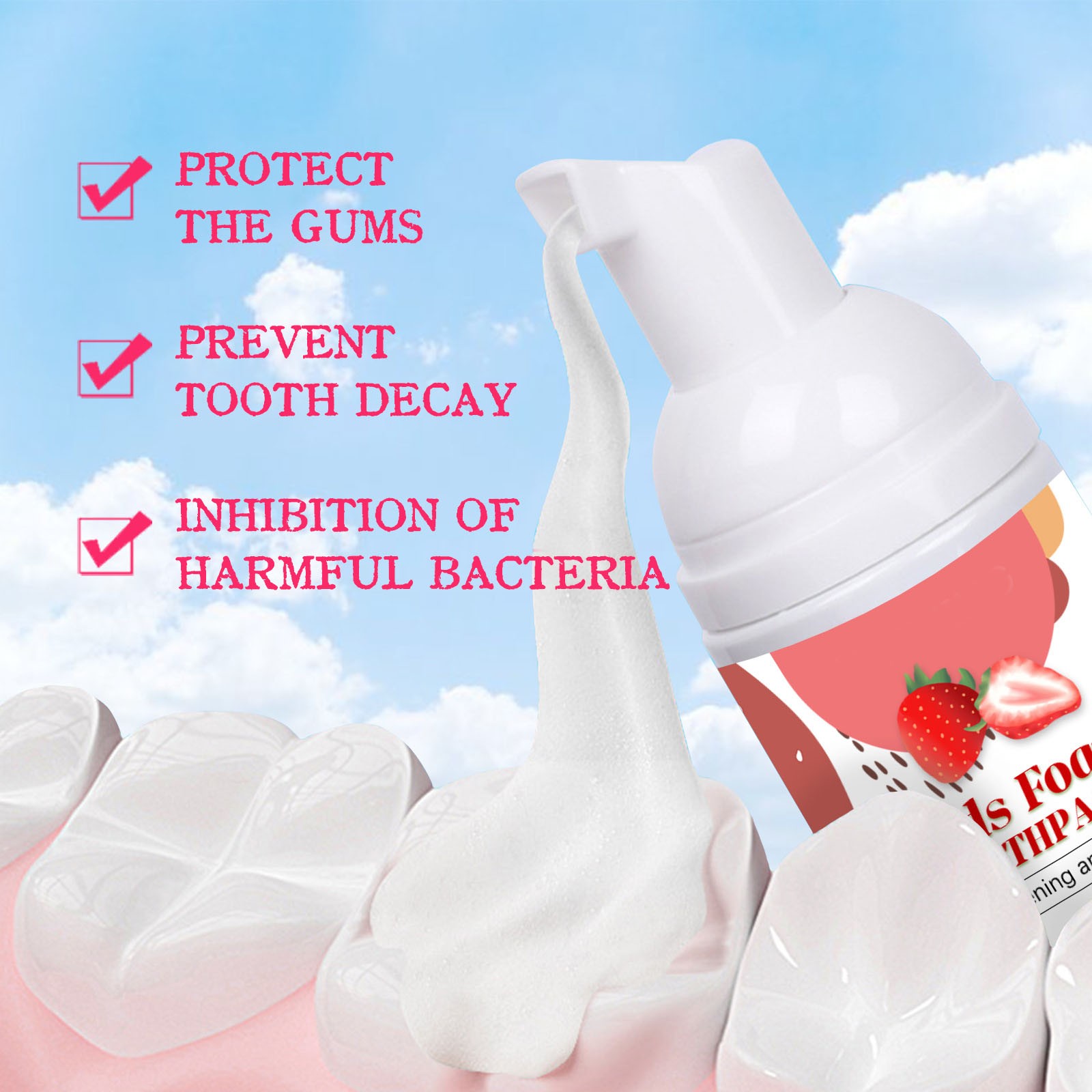 Cassiu Pearl Kids Toothpaste Kids Foam Toothpaste Low Fluoride Kids ...