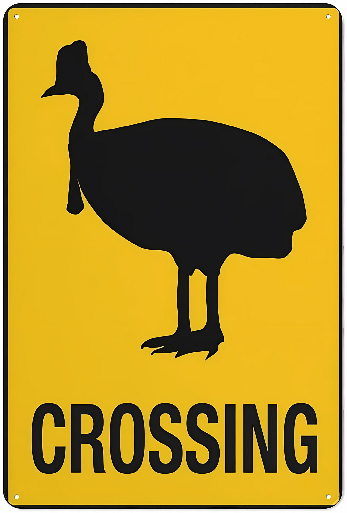 Cassowary Crossing Sign, 8"x12" Outdoor Safe Sign, Alert Sign for Home ...
