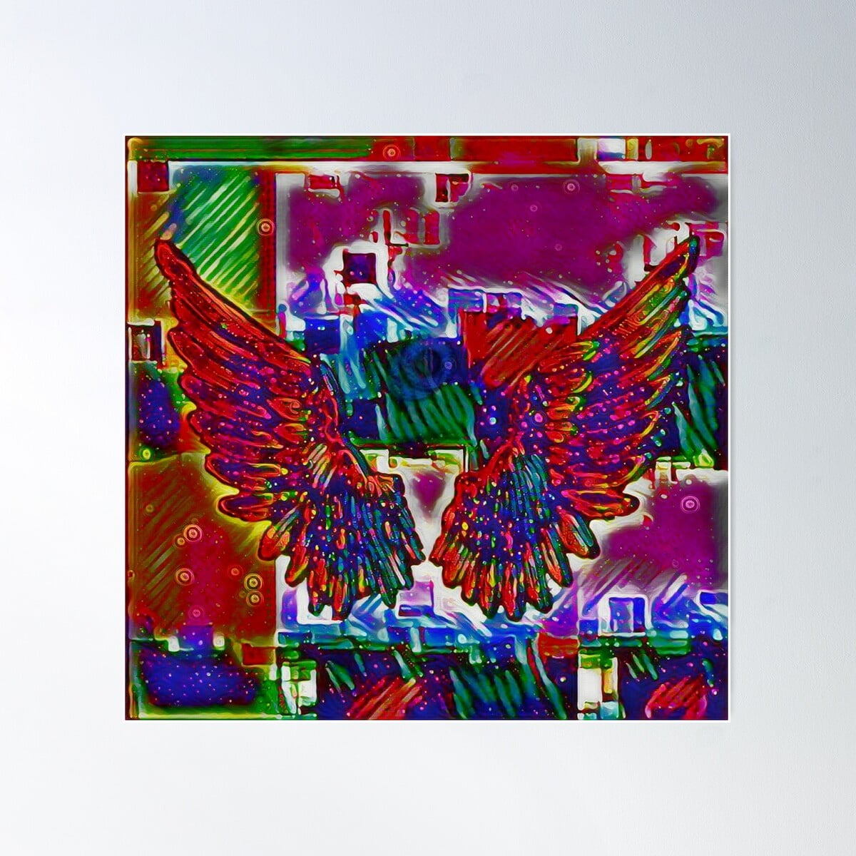 Cassy Poster Wall Art, Modern Wall Decor For Living Room Bedroom, 17x17 ...