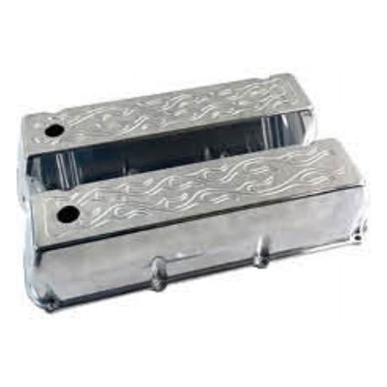 Cast Aluminum BBF 429-460 Flamed Valve Cover, Polished - Walmart.com
