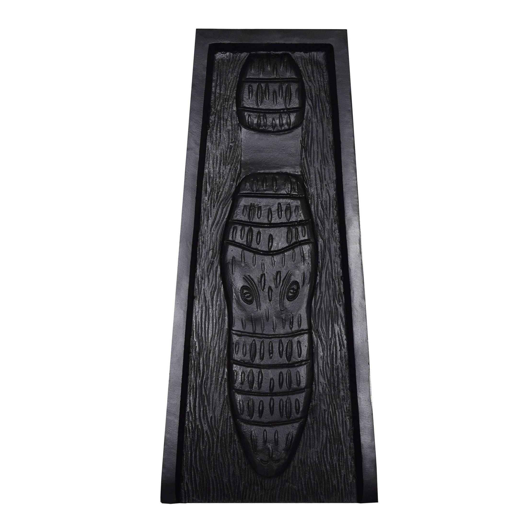 Cast Aluminum Decorative Downspout Gutter Splash Block Black Alligator ...