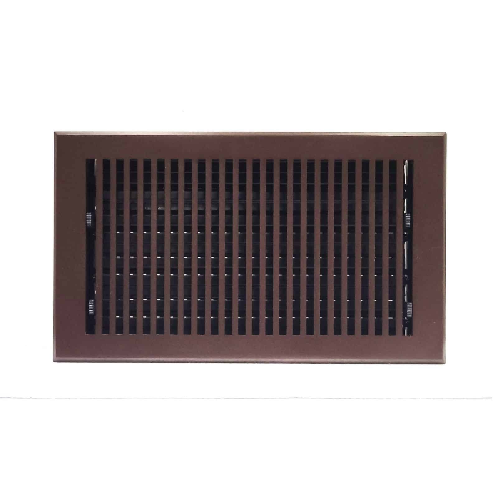 Cast Aluminum Floor Register with Removable Dampers | Powder Coated ...