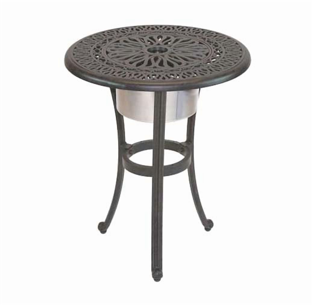 Cast Aluminum Ice Bucket Insert Round End Table 21" di. X 25" H Desert ...