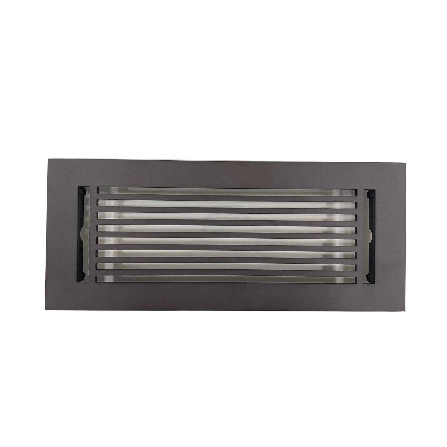Cast Aluminum Linear Bar Vent Covers - Carbon Gray - 4 x 8 (Overall 5. ...