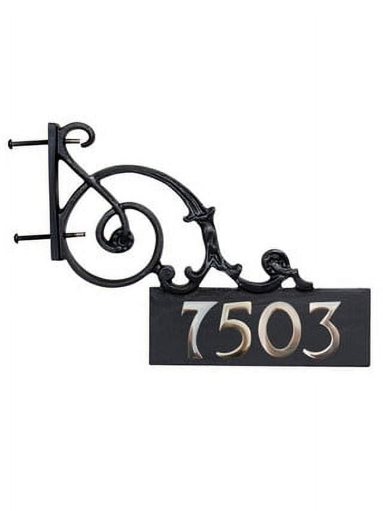 Imperial Mailbox Systems Cast Aluminum Hanging Number Plate, 3-Inch ...