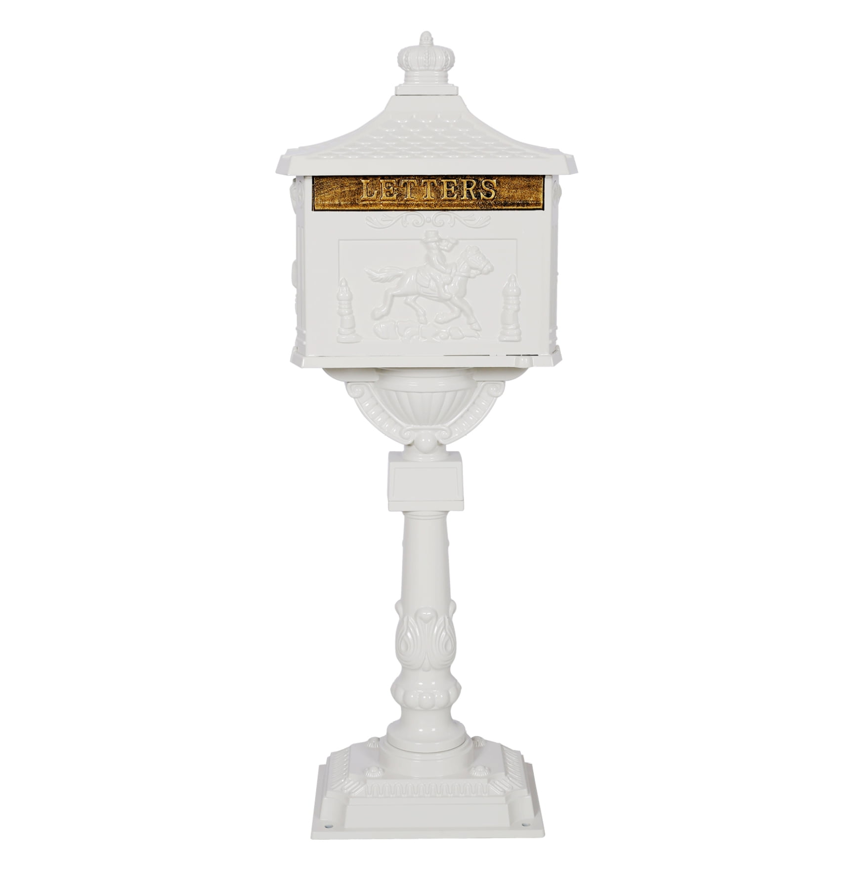 Cast Aluminum Mail Box,Postal Box , Mailbox Color White - Walmart.com
