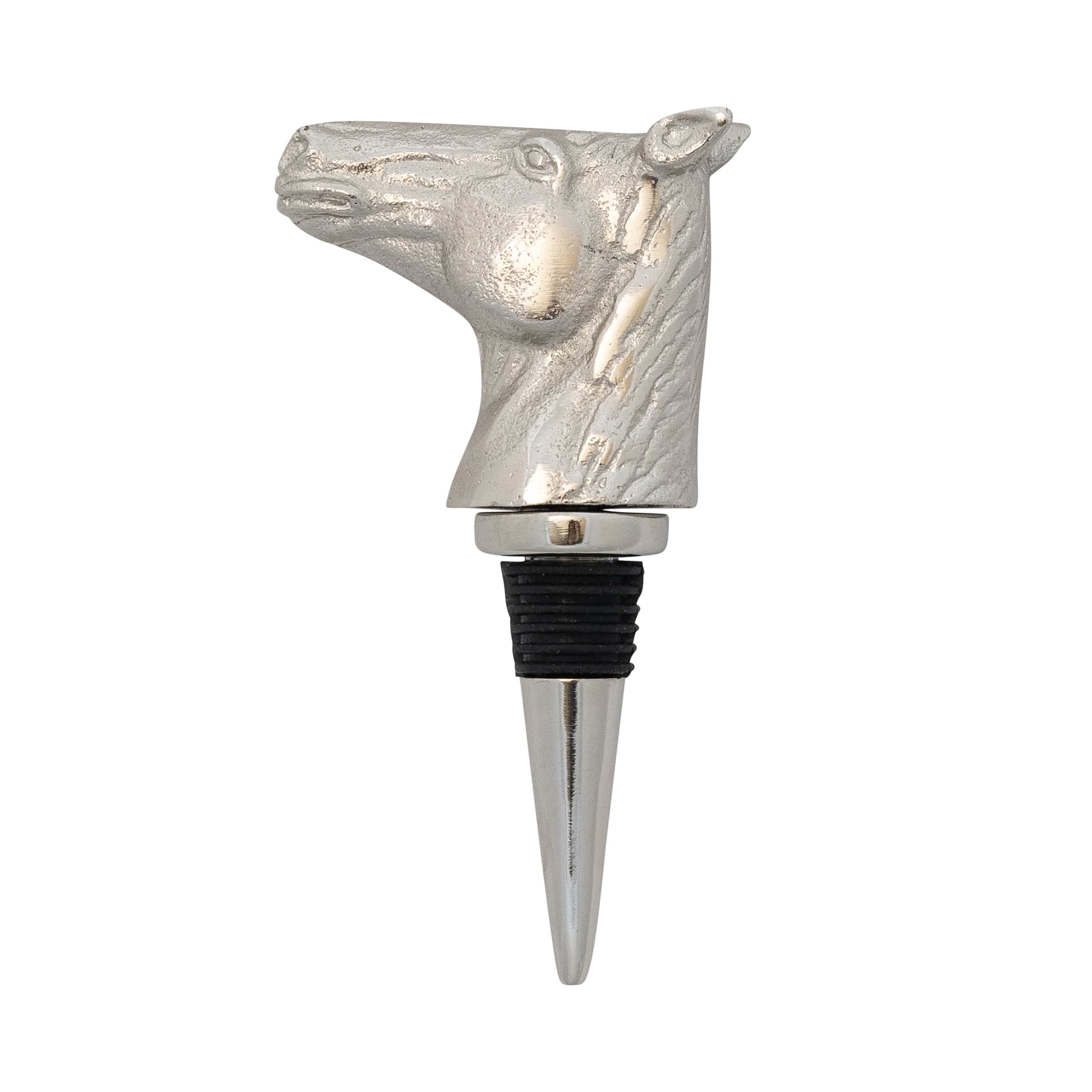 Creative Co-Op Cast Aluminum Horse Head Bottle Stopper in Kraft Box ...