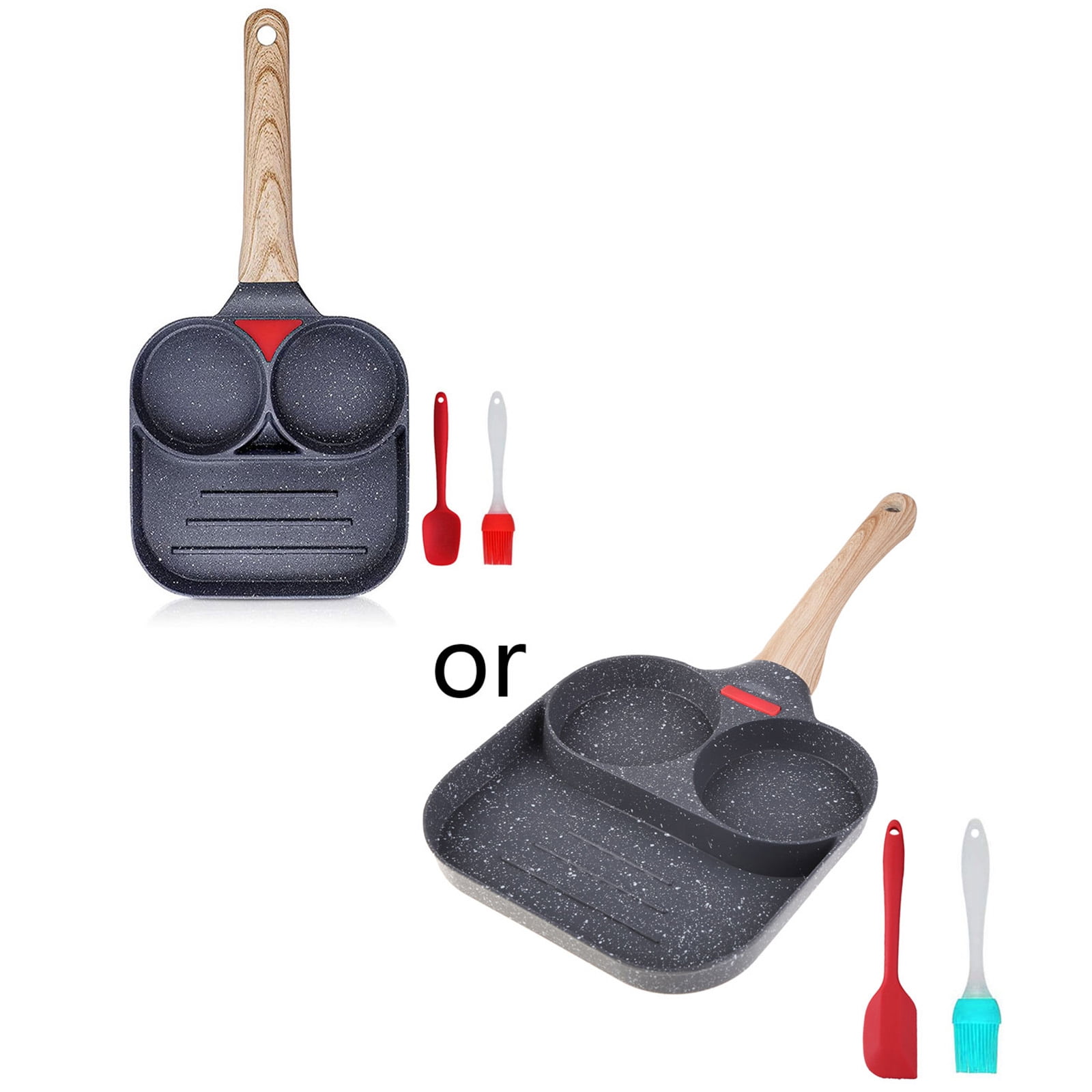 Cast Aluminum Non-stick Multi-section Frying Pan All-in-one Breakfast ...