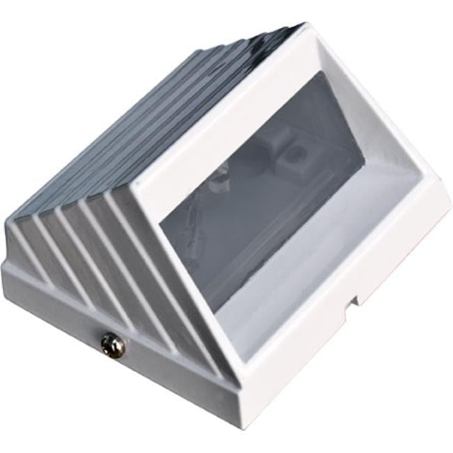 Cast Aluminum Surface Mount Brick, Step, Wall & Deck Light, White - 3. ...