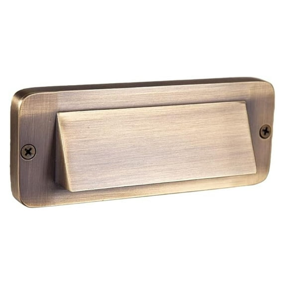 Cast Brass 12V 3W 2700K Warm White Mini Thin LED Hooded Outdoor Step ...